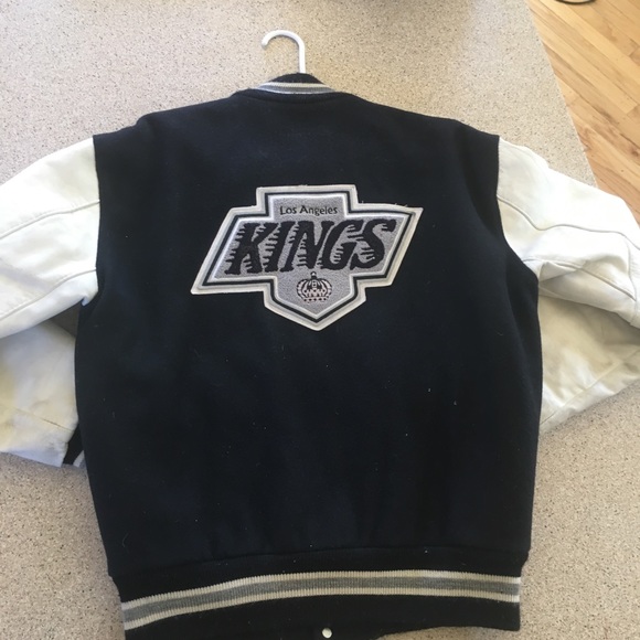 NHL | Jackets & Coats | Vintage Los Angeles Kings Wool Leather Jacket ...